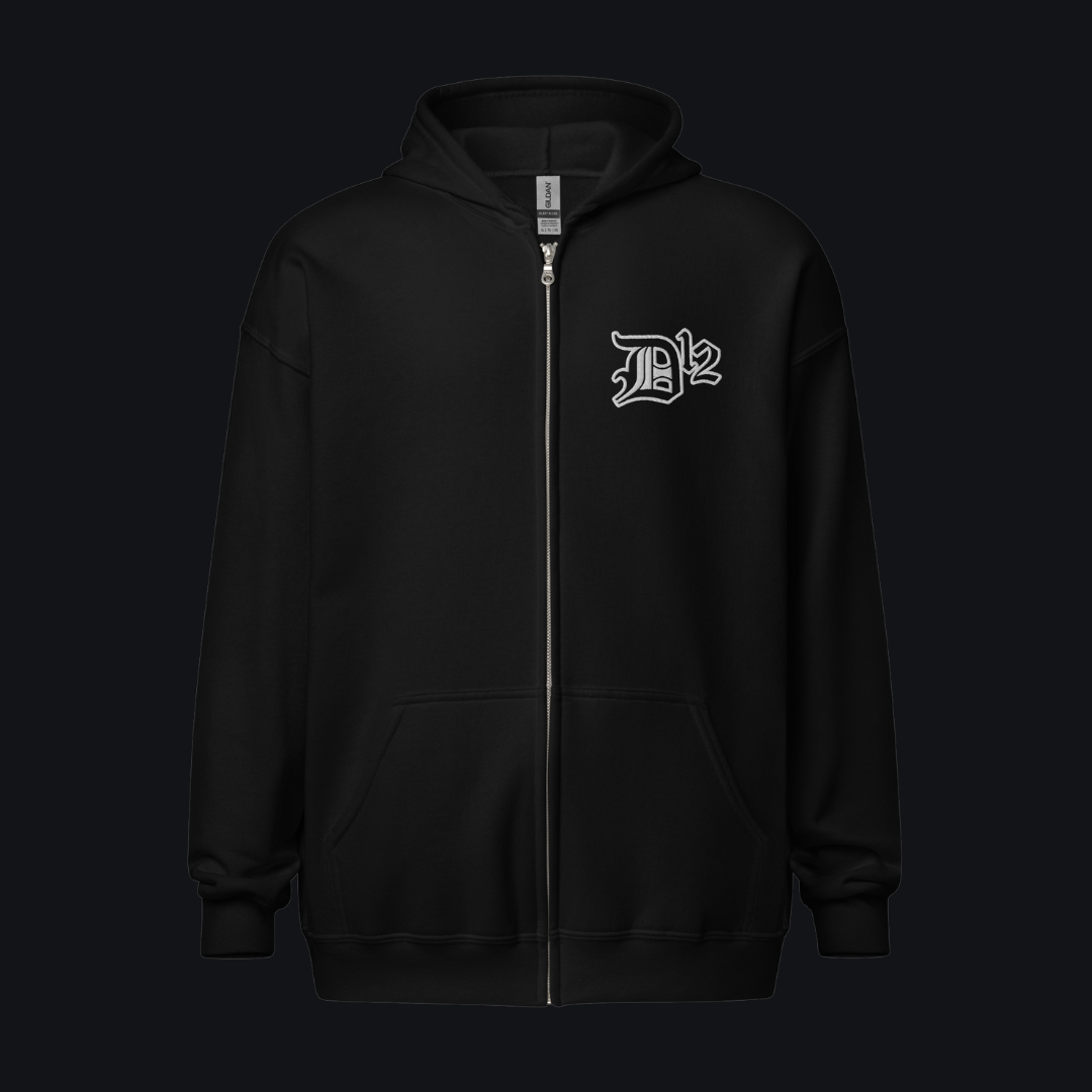 D12 Embroidered Zip Up Hoodie — AllthingsD12